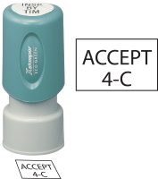 Rectangle self-inking inspection stamp